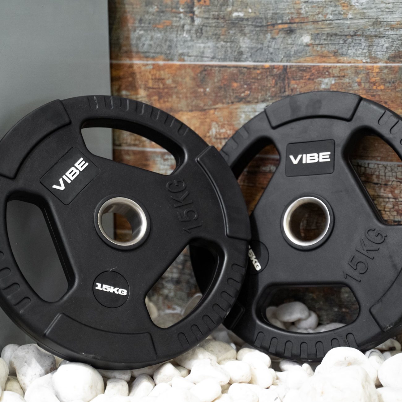 Rubber Coated Weight Plate - 15 Kg (Pair) - Vibe